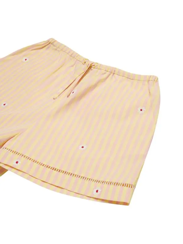 Max & Co. Striped Shorts With Embroidered Detail