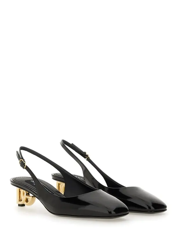 Dolce & Gabbana Patent Leather Slingback - Black