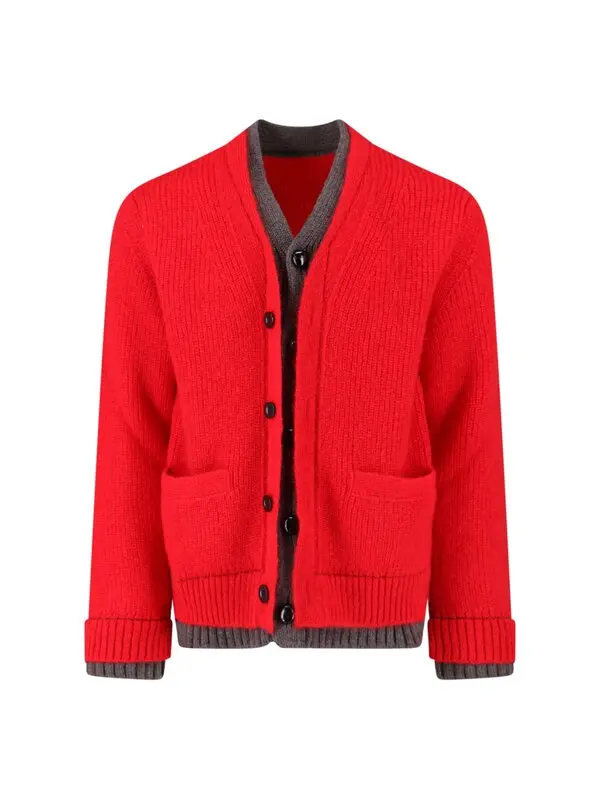 Sacai Two-tone Knit Cardigan