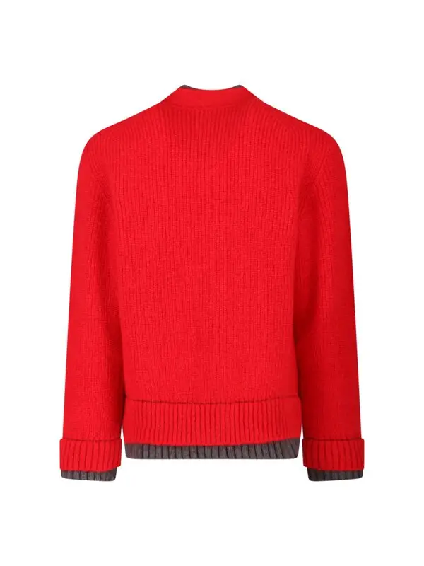 Sacai Two-tone Knit Cardigan