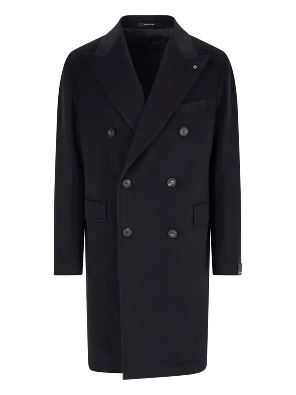 Tagliatore Lardini Double-breasted Virgin Wool Coat - Blue