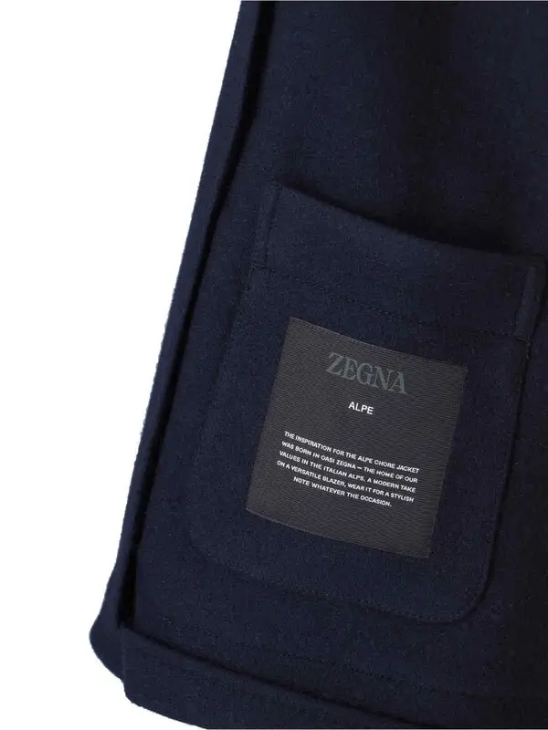 Zegna Wool And Cashmere Blend Shirt Jacket - Blue