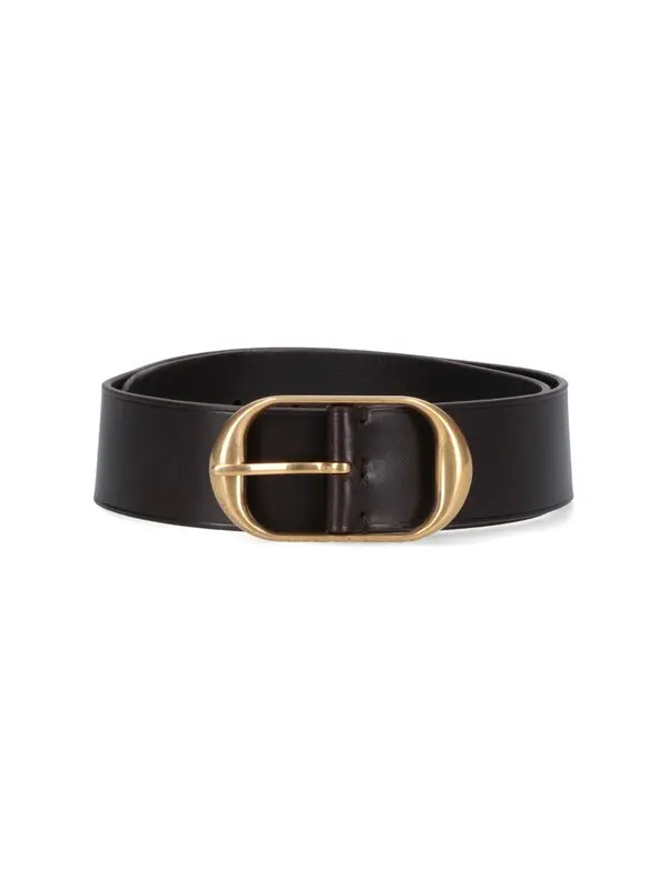 NILI LOTAN Leather Belt - Brown