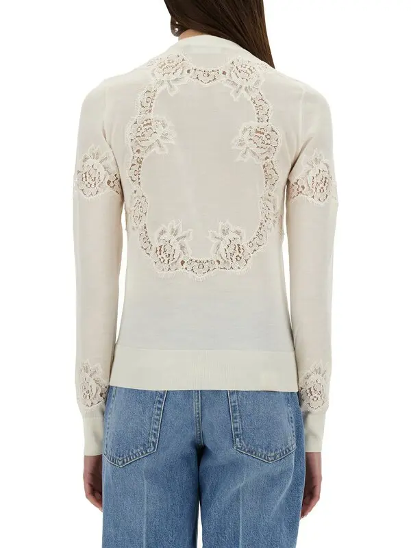 Dolce & Gabbana Cashmere And Silk Cardigan - Ivory