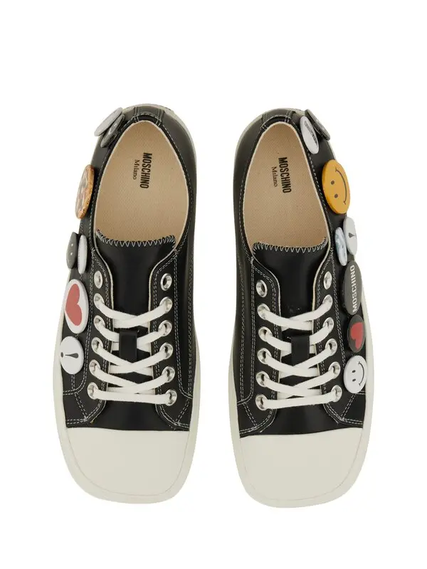 Moschino Low Top Sneakers With Pins