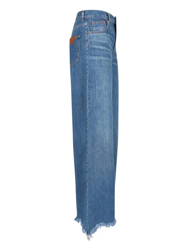 Balenciaga Wide-leg Denim Jeans - Blue
