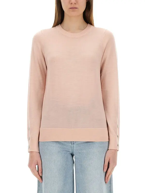 Michael Kors Wool Jersey Top - Pink