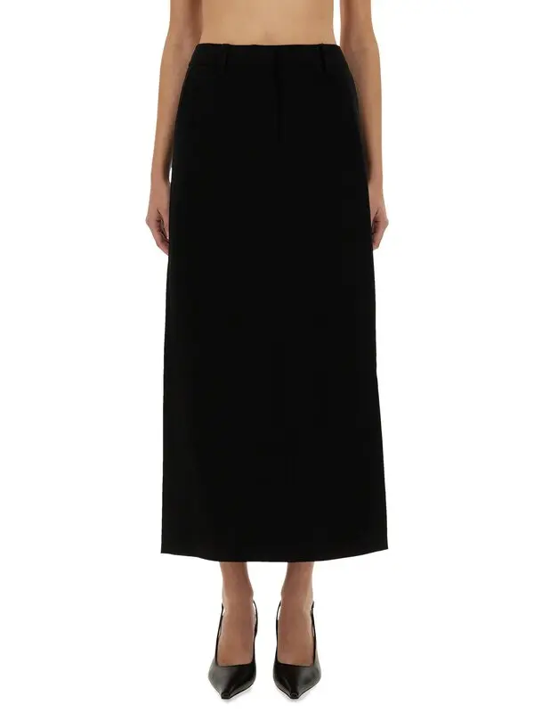 Michael Kors Textured Crepe Maxi Skirt