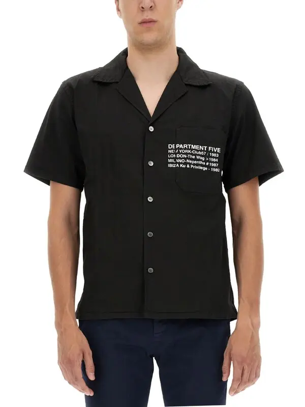 DEPARTMENT 5 Hawaiian Shirt With Logo Print