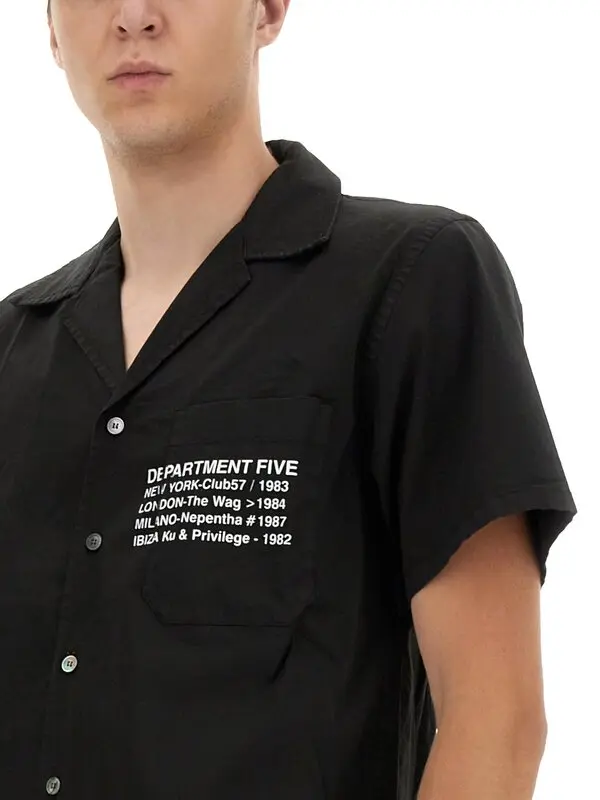 DEPARTMENT 5 Hawaiian Shirt With Logo Print