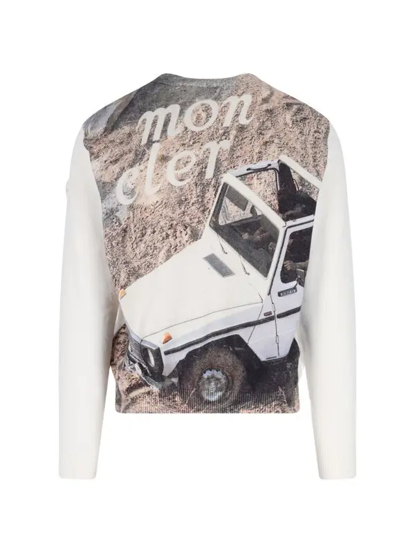 Moncler X Mercedes-benz Nigo Logo Crewneck Sweatshirt - White