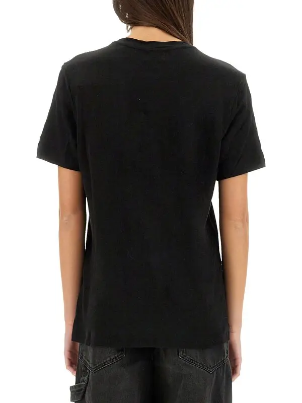 MARANT ETOILE Zewel Linen T-shirt - Black