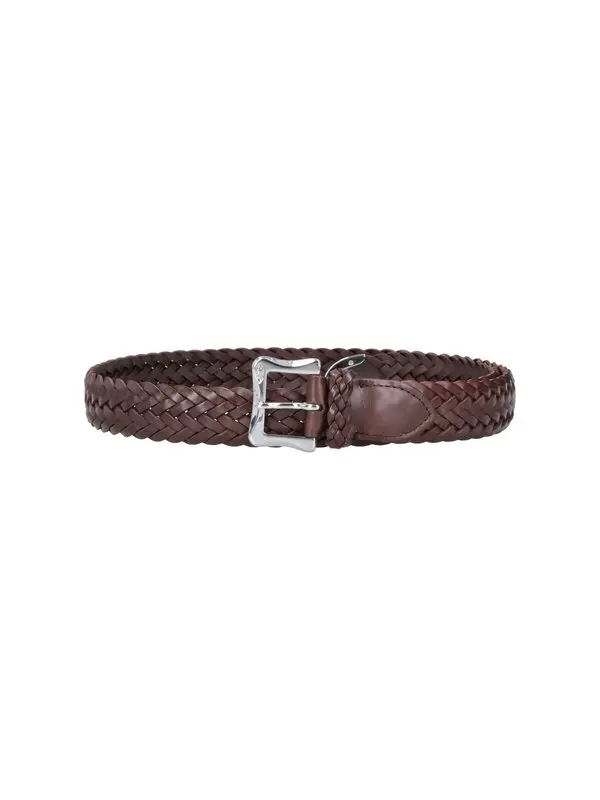 Bottega Veneta Woven Leather Belt - Brown