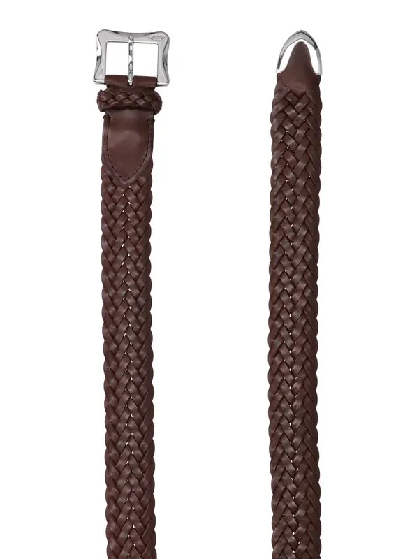 Bottega Veneta Woven Leather Belt - Brown