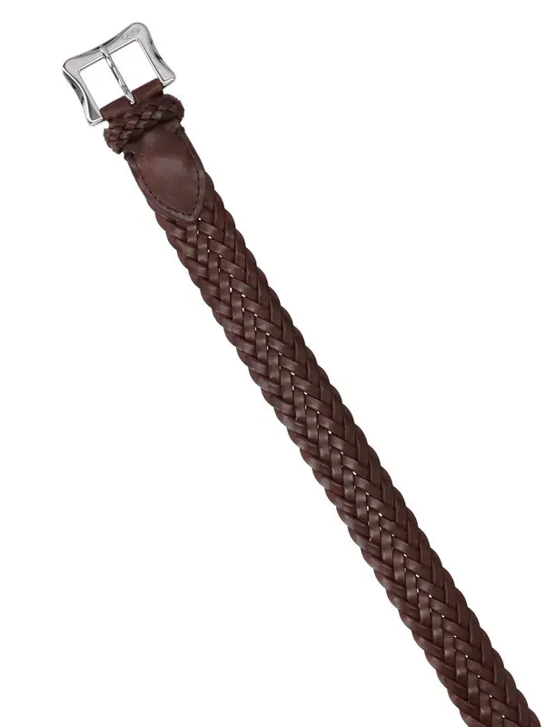 Bottega Veneta Woven Leather Belt - Brown