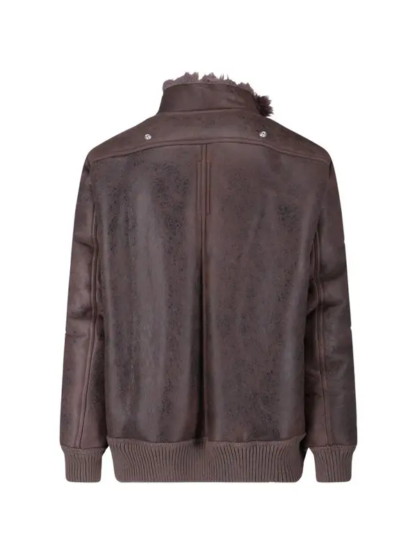 Rick Owens Lamb Leather And Shearling Jacket