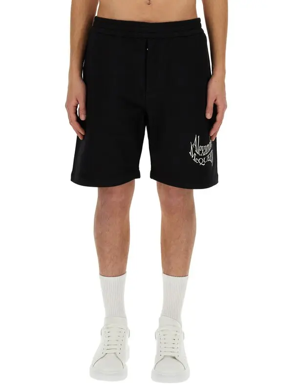 Alexander McQueen Bermuda Shorts With Logo