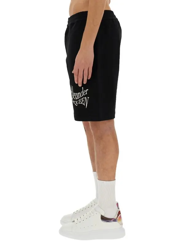 Alexander McQueen Bermuda Shorts With Logo
