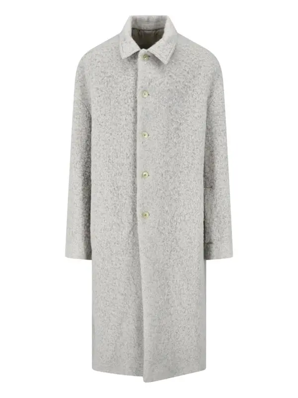 Rick Owens Animal Print Alpaca Blend Coat - Gray