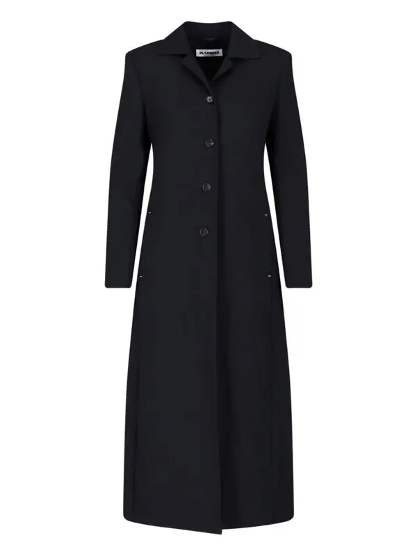 JIL SANDER Single-breasted Virgin Wool Coat