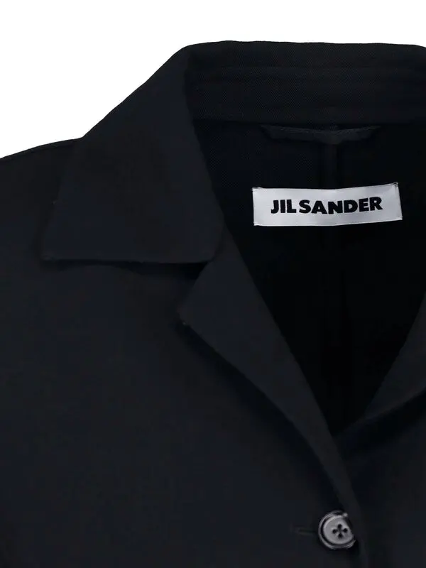 JIL SANDER Single-breasted Virgin Wool Coat