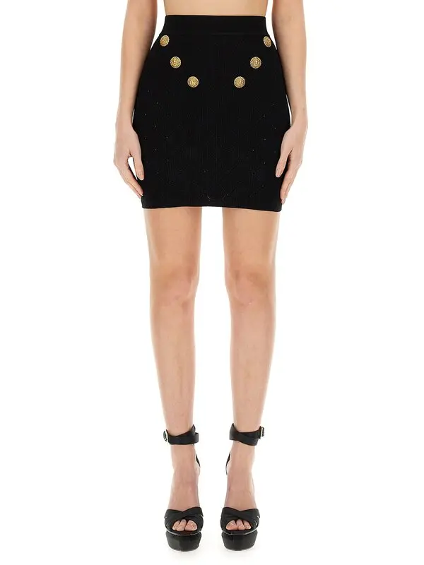 Balmain Knit Mini Skirt