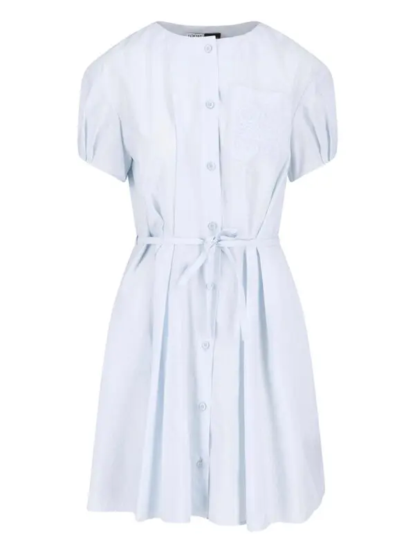 Loewe Mini Shirt Dress - Light Blue