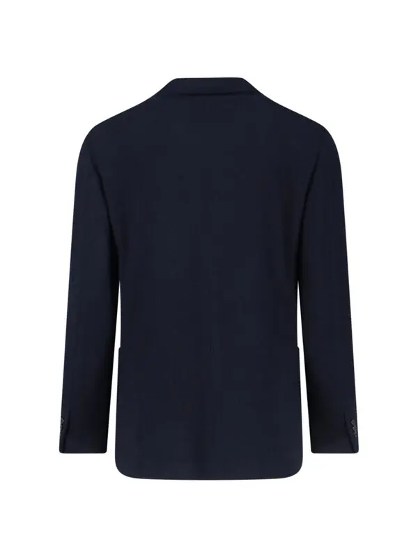 LARDINI Single-breasted Virgin Wool Blend Blazer