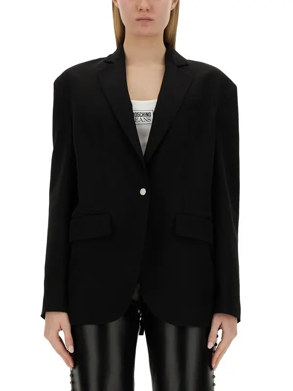 Moschino Single-breasted Jacket - Black