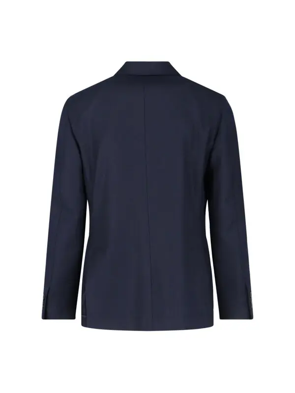 LARDINI Double-breasted Blazer In Wool And Cashmere Blend