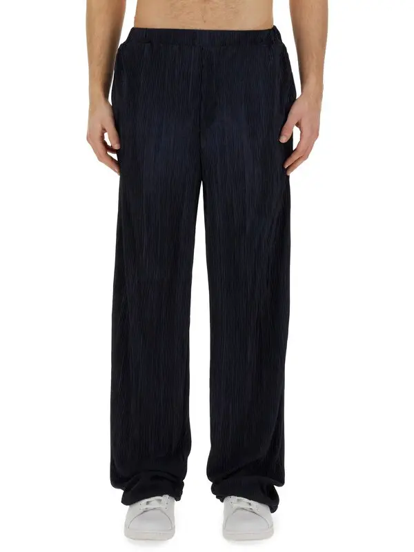 FAMILY FIRST Pleated Relaxed Fit Trousers - Blue