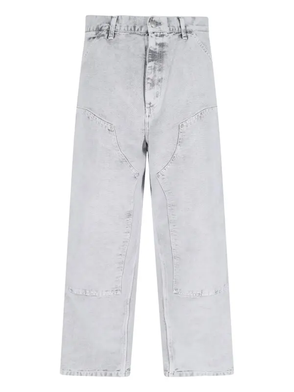 Carhartt Work In Progress Double Knee Carpenter Pants - Gray