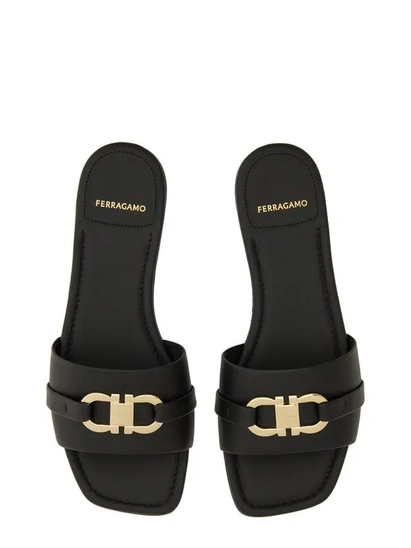 FERRAGAMO Slide Sandal - Black