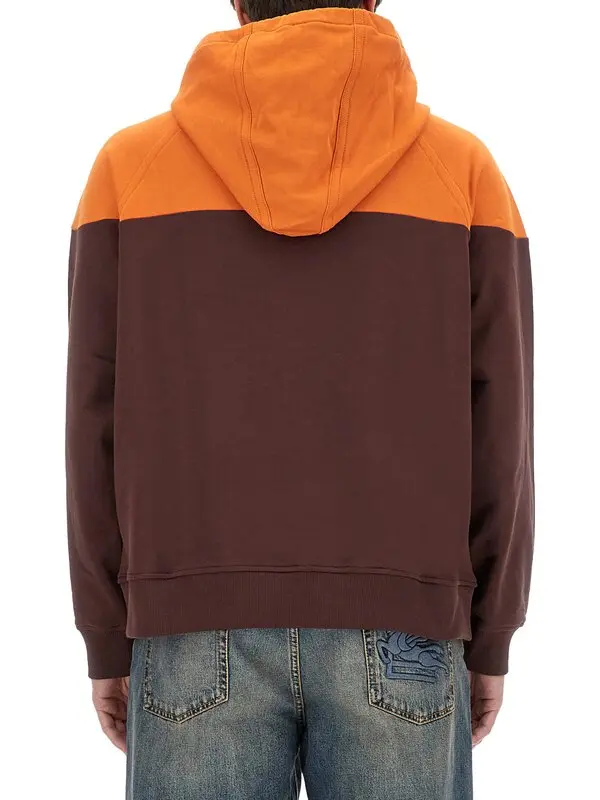 Etro Hooded Sweatshirt With Logo - Orange