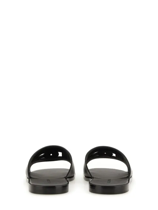 Dolce & Gabbana Sandal With Logo - Black