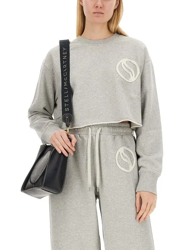 Stella McCartney Sweatshirt With Logo - Grey