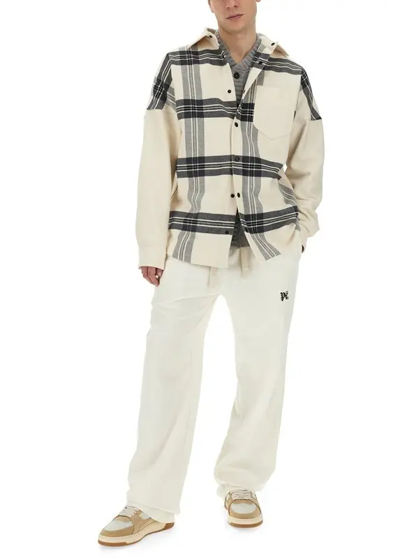 Palm Angels Overshirt Check - White