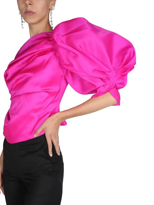 ANOUKI One Shoulder Dress - Fuchsia