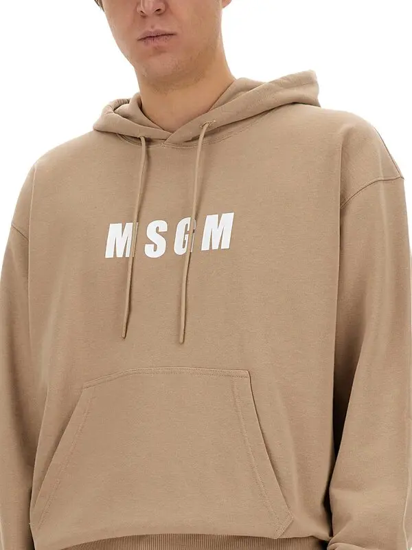 MSGM Logo Sweatshirt - Beige