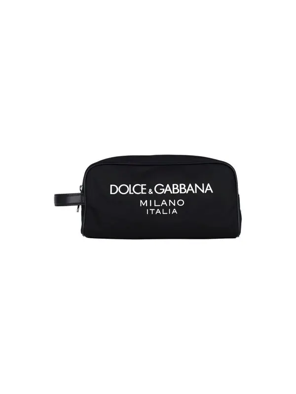 Dolce & Gabbana Logo Detail Necessaire - Black