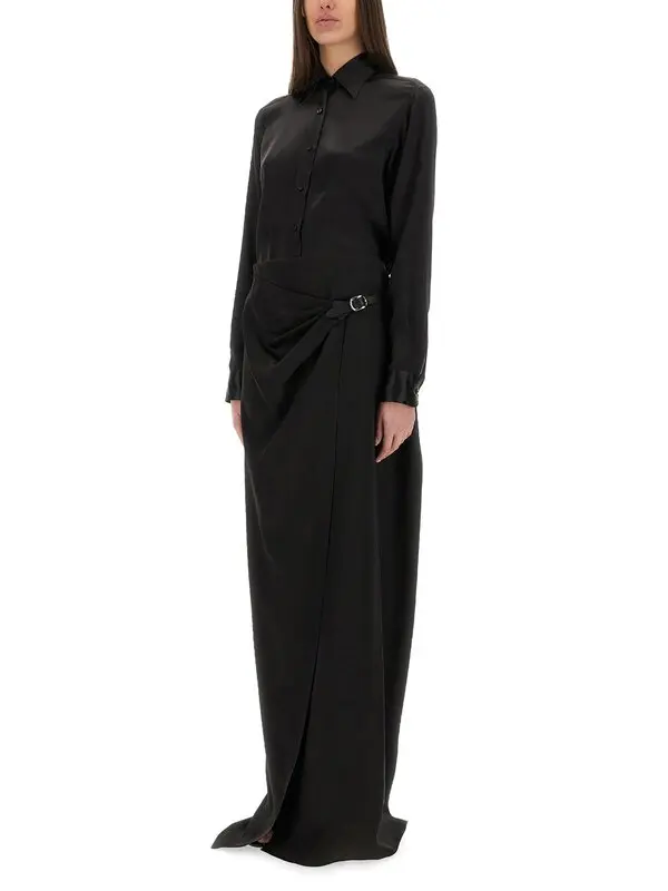 TOM FORD Maxi Wrap Skirt With Belt - Black