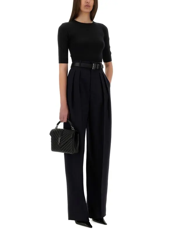 Saint Laurent Wide-leg Trousers - Blue