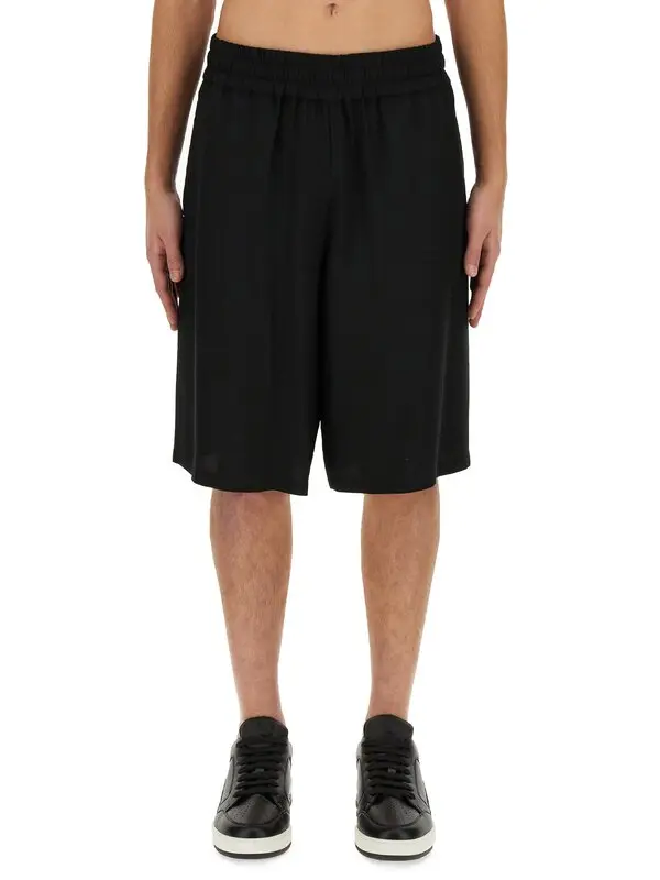 Moschino Bermuda With Logo - Black
