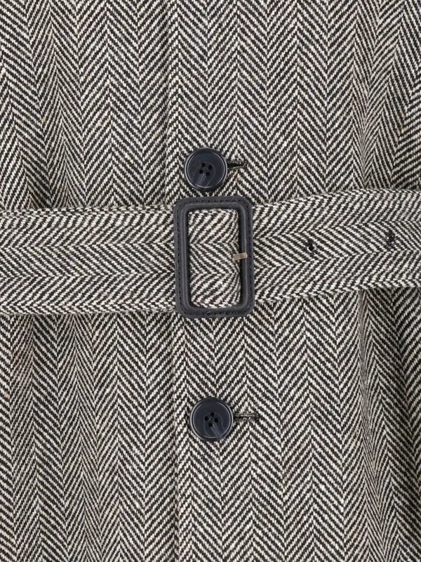 DURAN LANTINK Wool-blend Belted Coat - Black