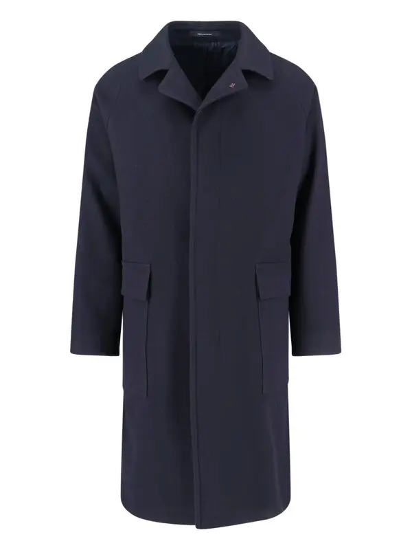 DURAN LANTINK Wool-blend Belted Coat - Blue