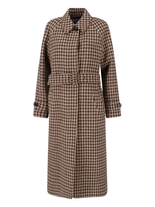 DURAN LANTINK Wool-blend Belted Coat - Brown