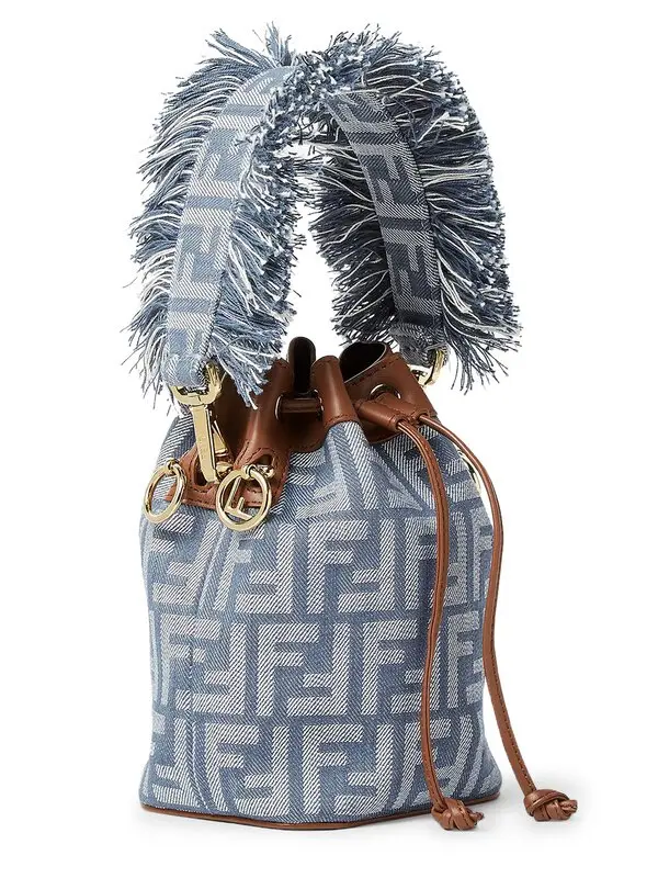 Fendi Mon Tresor Bucket Bag In Jacquard Ff