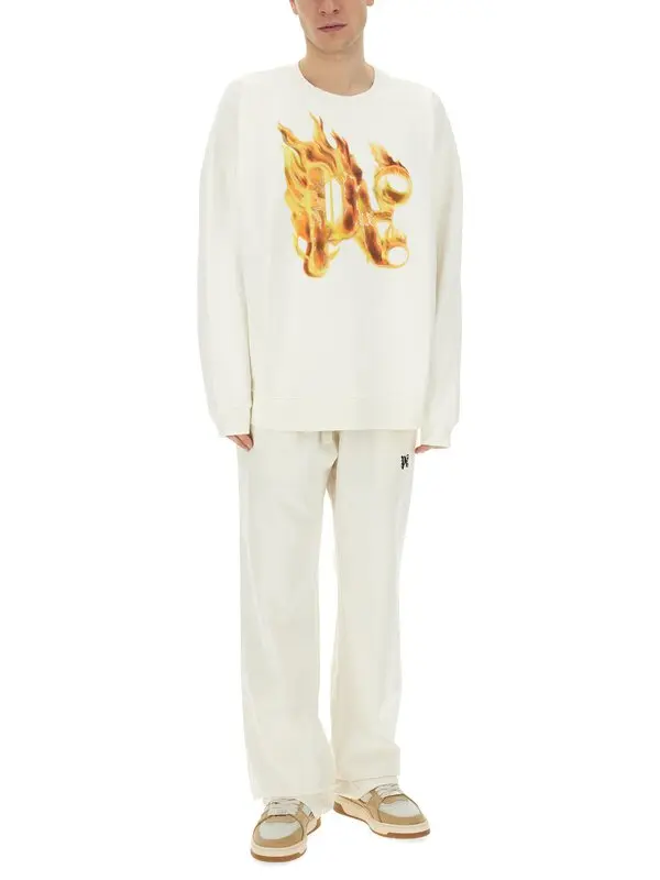 Palm Angels Burning Monogram Sweatshirt
