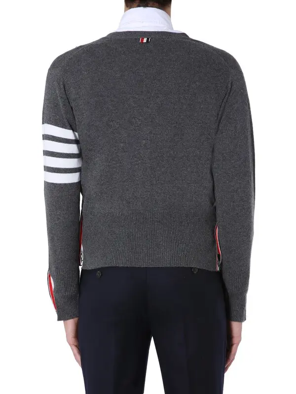 Thom Browne V-neck Cardigan - Grey