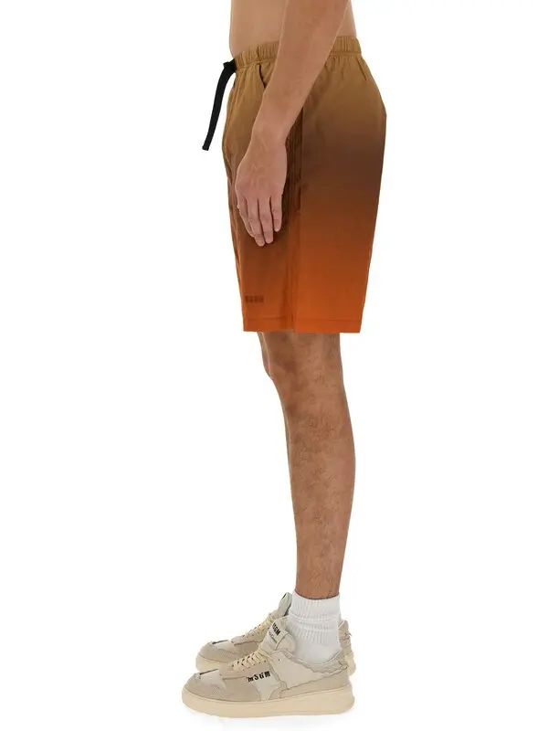 MSGM Cotton Bermuda Shorts - Multicolour